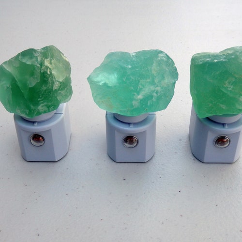 Aqua Aura Quartz Crystal LED Gemstone Sensor Night Light - Etsy