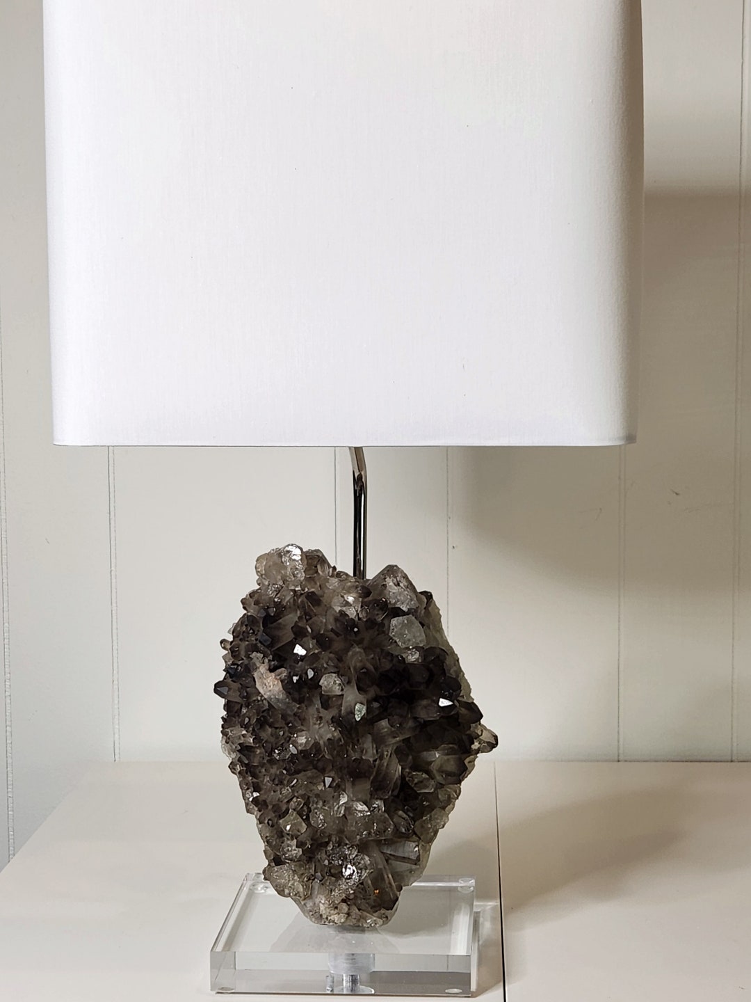 Smoky Quartz Crystal Designer Lamp "alyssa" -- Mineral Lamp/gemstone ...