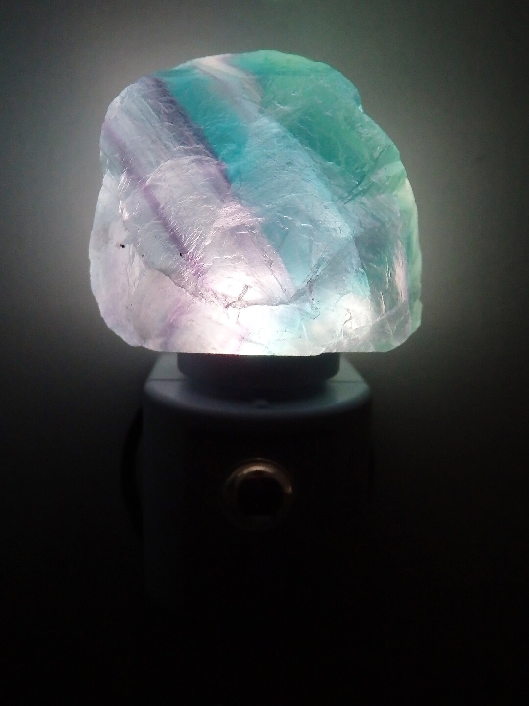 Rainbow Fluorite "rough" LED Gemstone Sensor Night Light - Choice of 4 ...