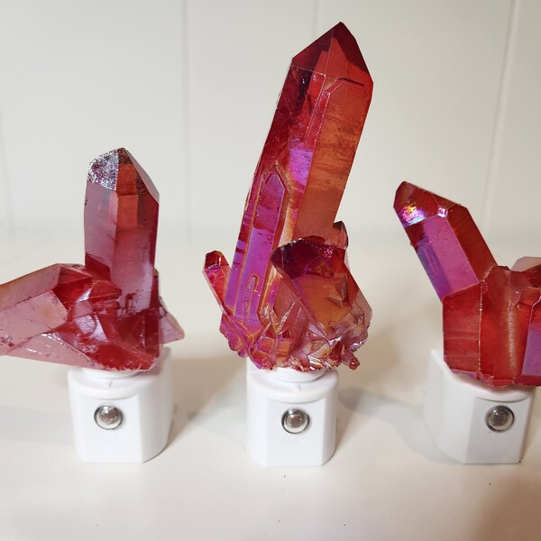 Ruby Aura Quartz - Etsy