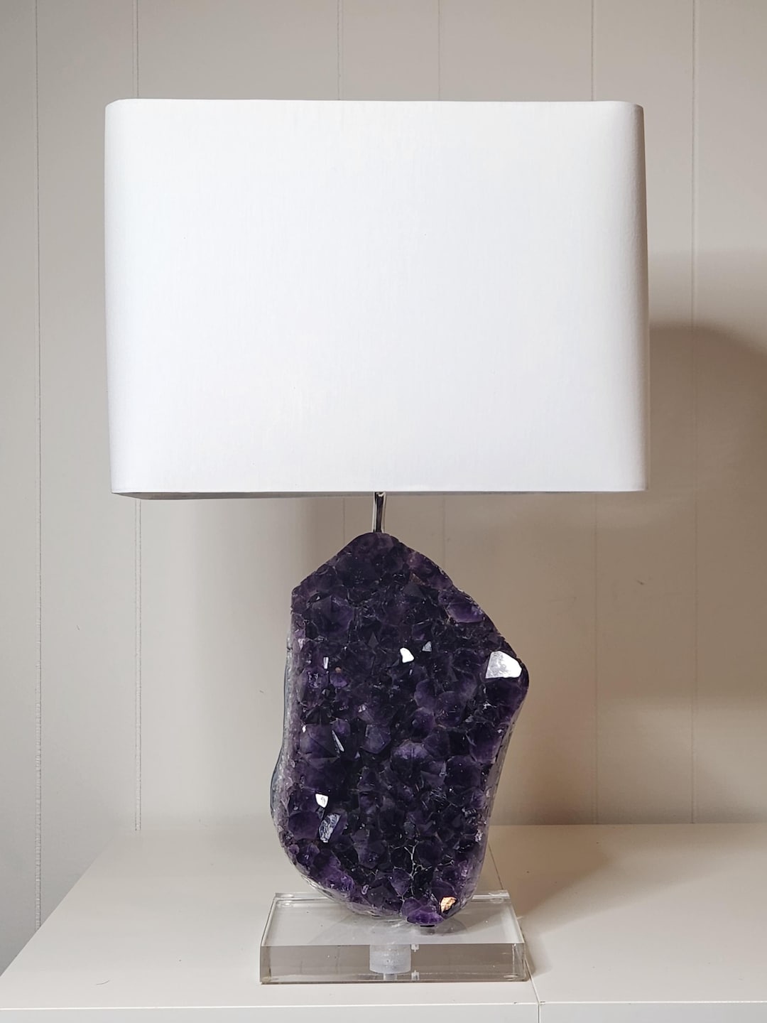 Natural Amethyst Designer Rock Crystal Lamp "lorraine" -- Crystal Lamp ...