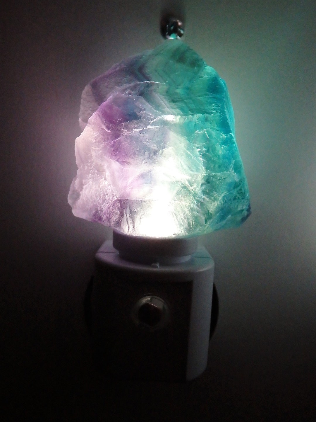 Rainbow Fluorite "rough" LED Gemstone Sensor Night Light - Choice of 3 ...