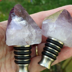 Amethyst "point" Wine Stopper - Sold Individually -- Gemstone Wine ...