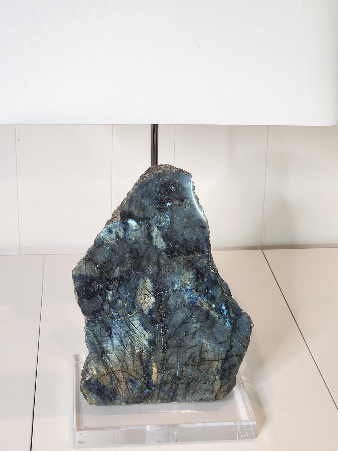 Labradorite (spectrolite) Rock Crystal Designer Lamp "vera" -- Crystals ...