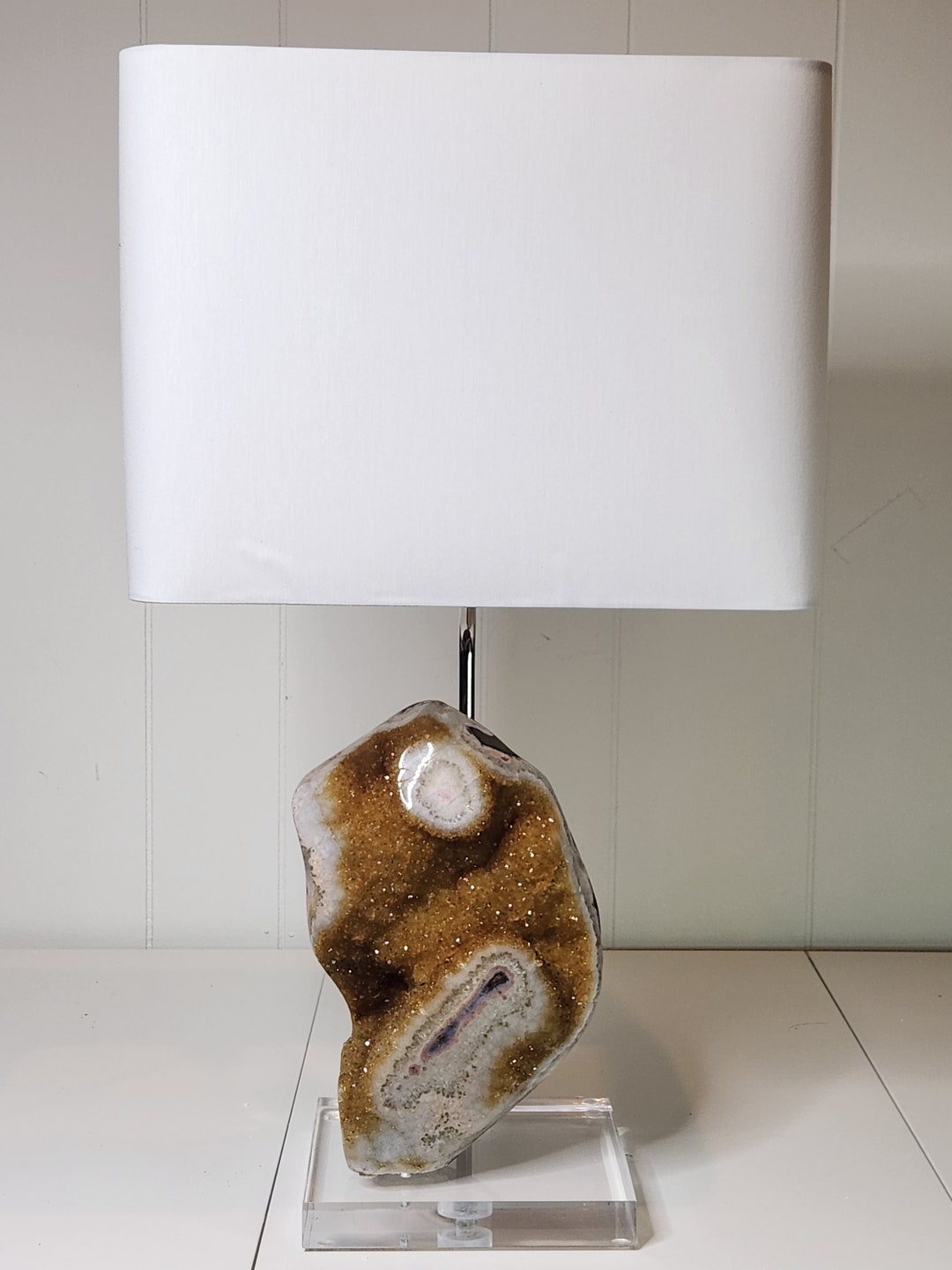 Gorgeous Citrine Table Lamp "bella" -- Mineral Lamp//rock Crystal Lamp ...