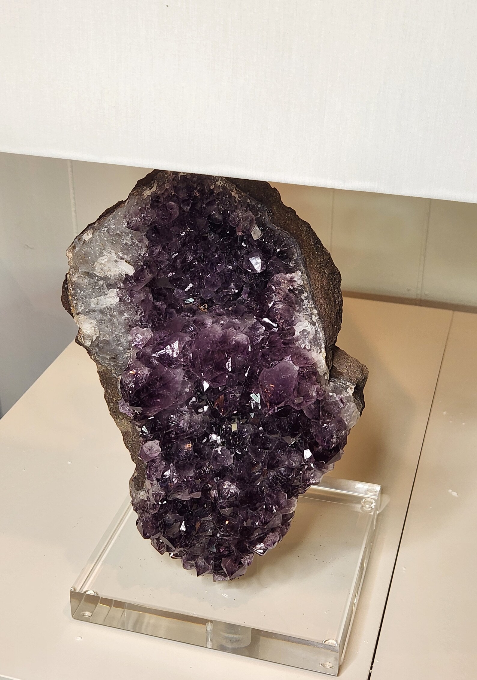 Natural Amethyst Designer Rock Crystal Lamp "sheila" -- Crystal Lamp ...