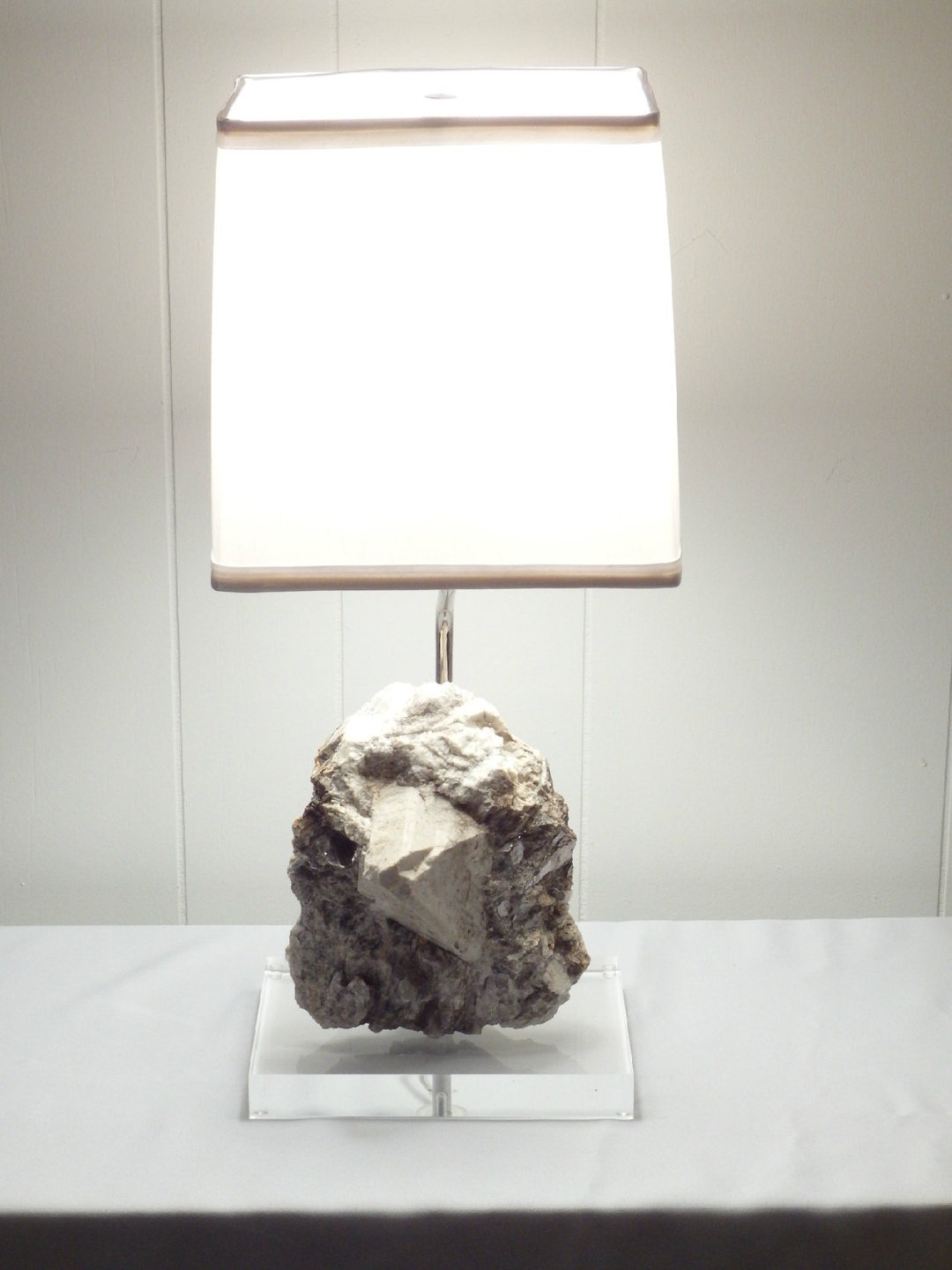 Designer Mineral Lamp Feldspar "mallory" //rock Crystal Lamp//gemstones ...