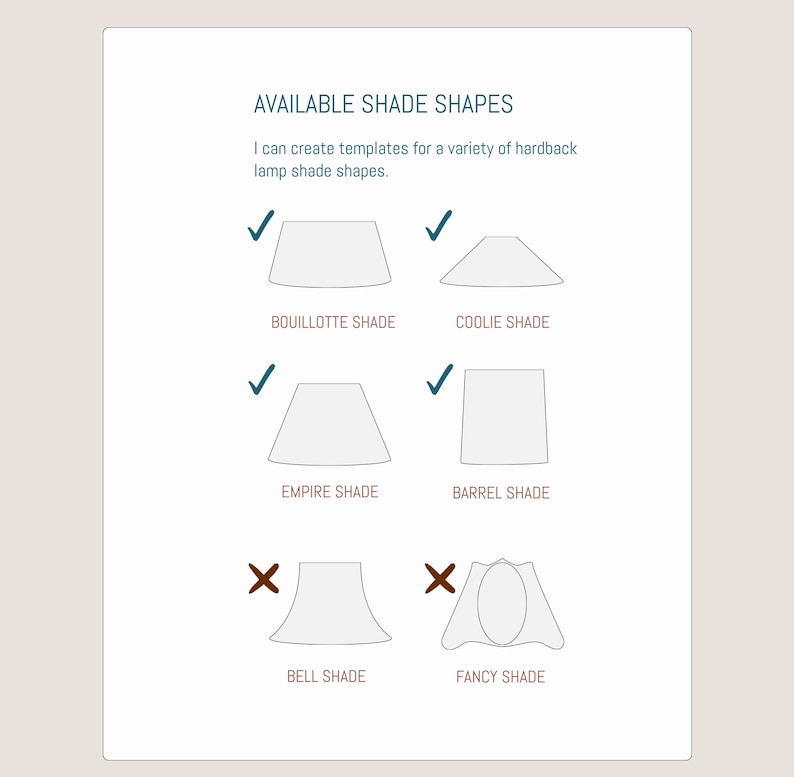 Tapered Lamp Shade Template for a 13 Cm Top Dia X 20 Cm Bottom Dia X 14 ...