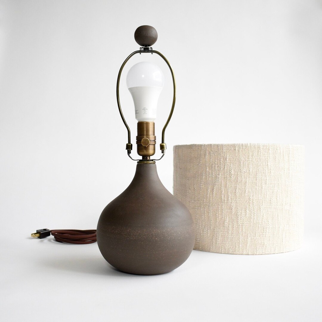 Handmade Ceramic Table Lamp CG Peat 3 MCM Small Table Lamp - Etsy