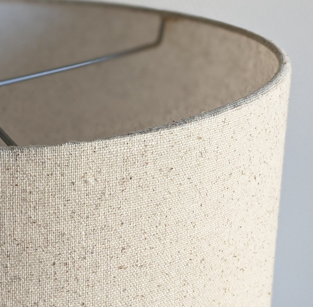 Oatmeal Speckled Drum Lamp Shade: Mid-century Modern Style - Etsy