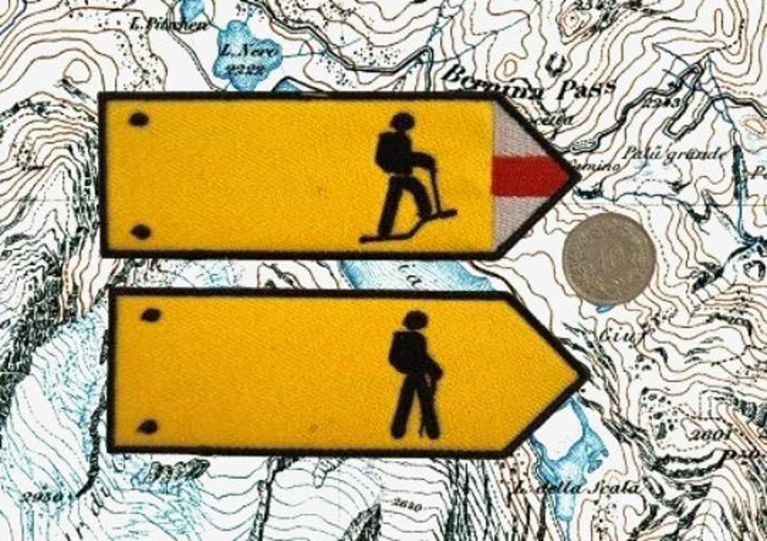 Switzerland Hiking Sign Patch - Swiss Souvenir, Swiss Alps Hiking - Etsy