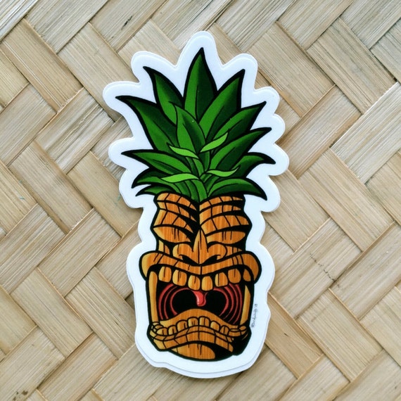 Bumper Stickers Hawaii Sticker Rockwood Aloha Tiki Decal Tiki Sticker ...