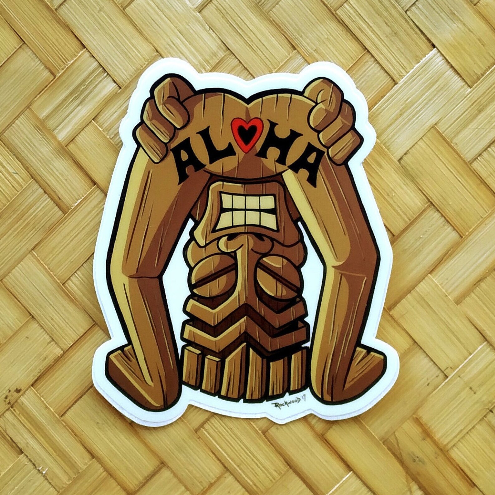 Aloha Tiki Sticker, Tiki Sticker, Aloha, Hawaii Sticker, Die Cut ...