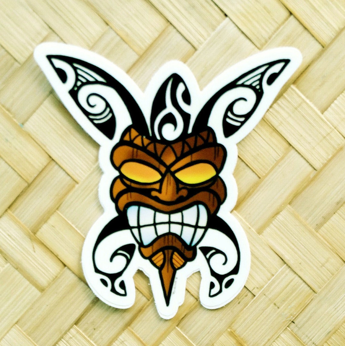 Tiki Turtle Sticker, Polynesian Sticker, Turtle Sticker, Hawaii Sticker ...