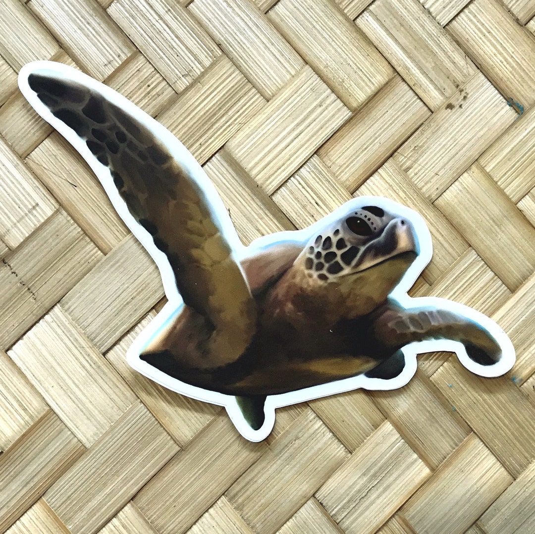 Soaring Honu Sticker, Turtle Sticker, Polynesian Sticker, Honu Sticker ...