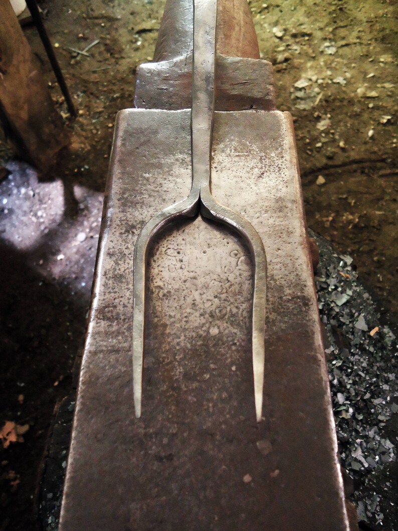 Large Forged Steak Fork Metal Grill Tools Wrought Iron Grill - Etsy