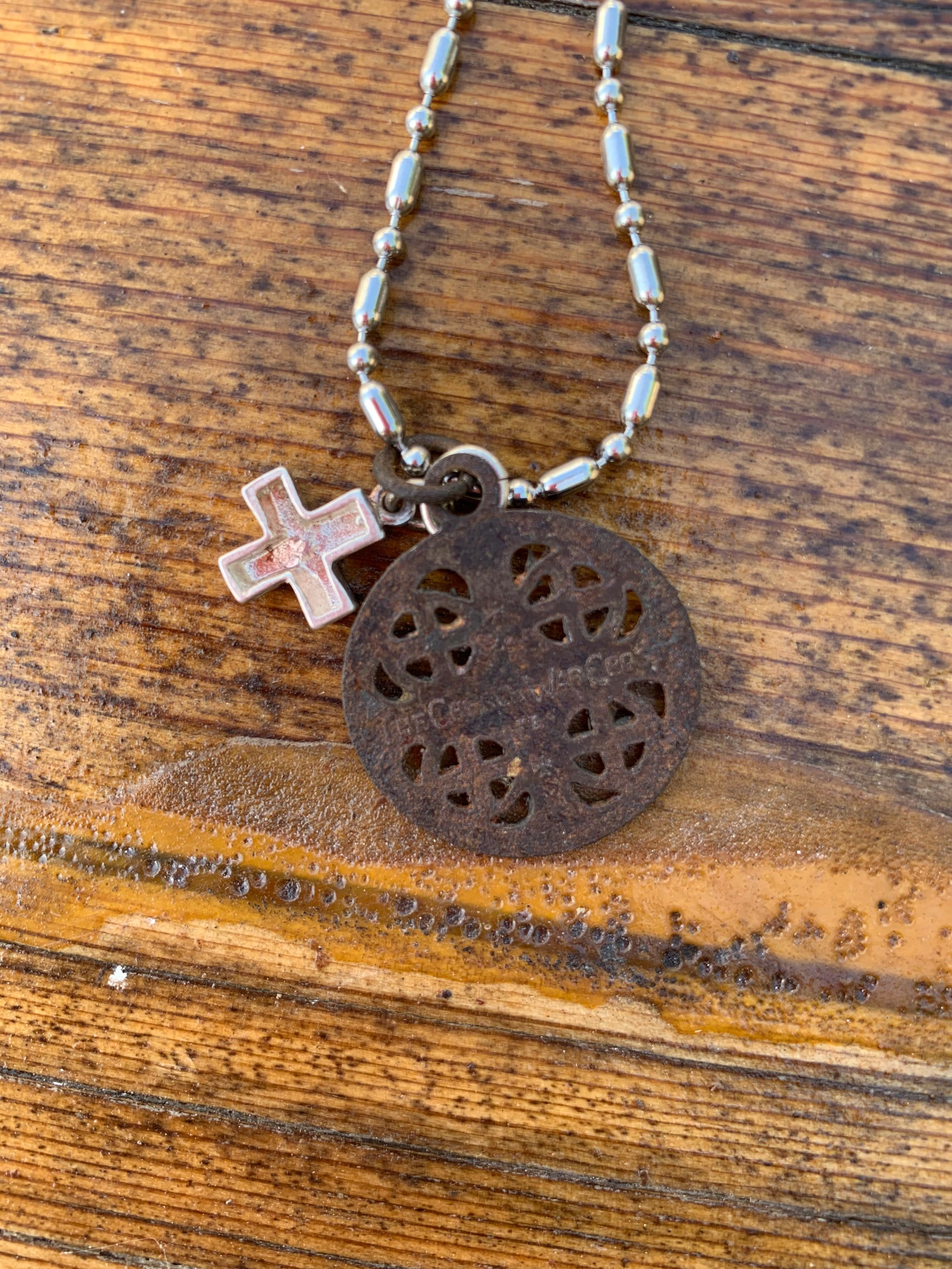 Vintage the Church War Cross Medal With Sterling Silver Cross Pendant ...