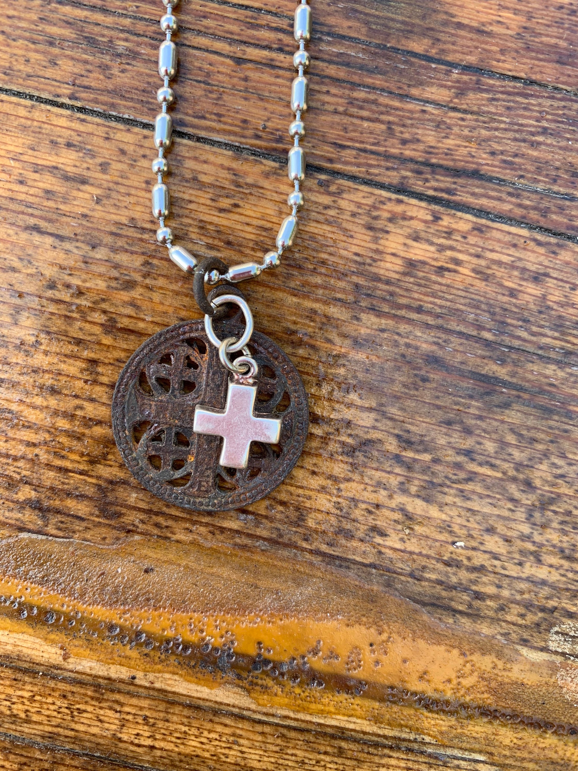 Vintage the Church War Cross Medal With Sterling Silver Cross Pendant ...