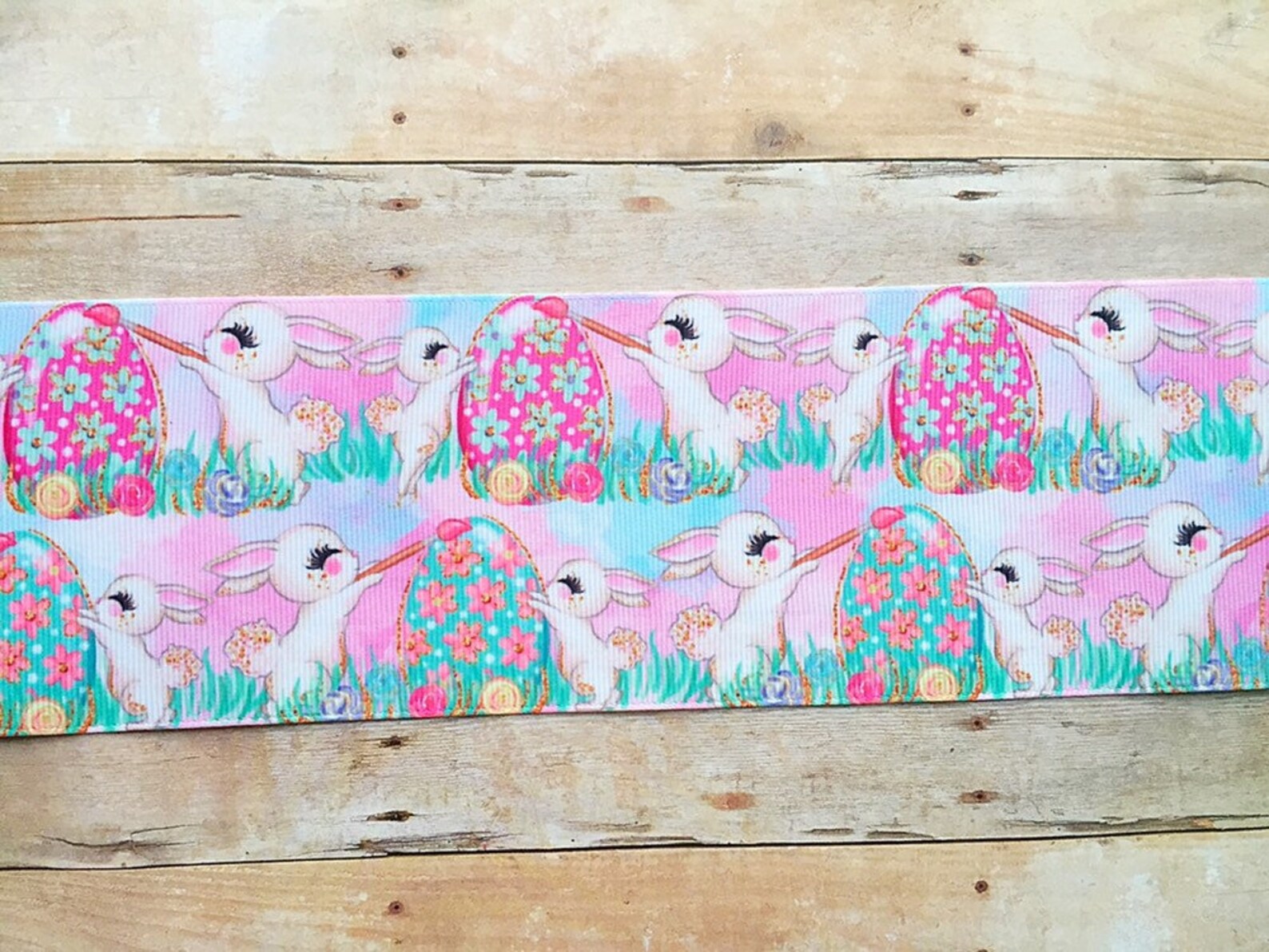 Easter Ribbon Easter Bunny Ribbon 3 Inch Grosgrain Ribbon - Etsy