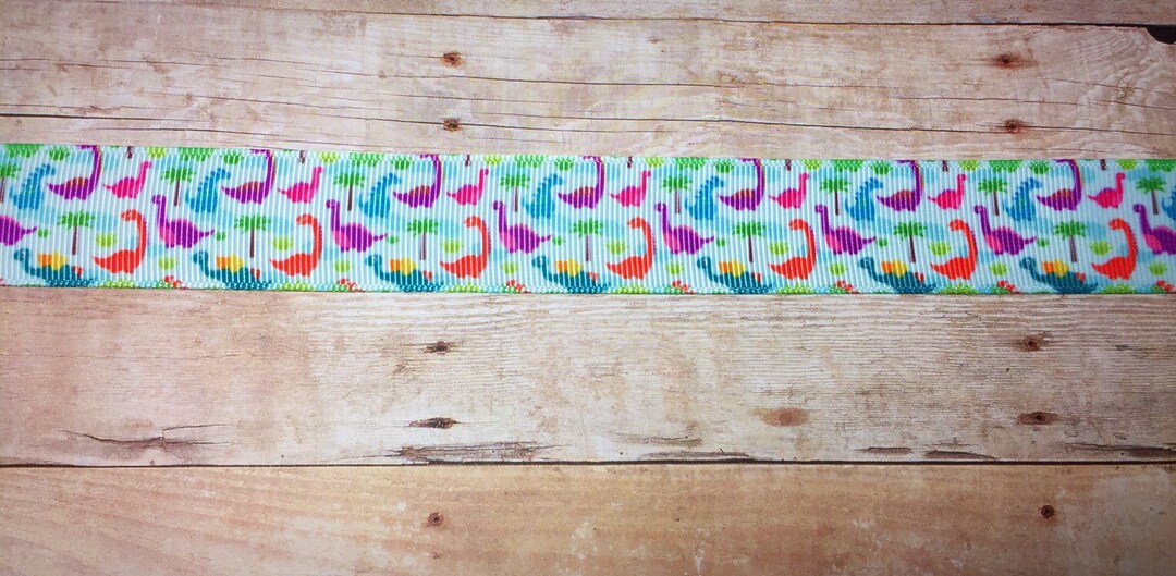 Dinosaur Ribbon, 1 Inch Grosgrain Ribbon, Hair Bow Supplies, Dinosaurs ...