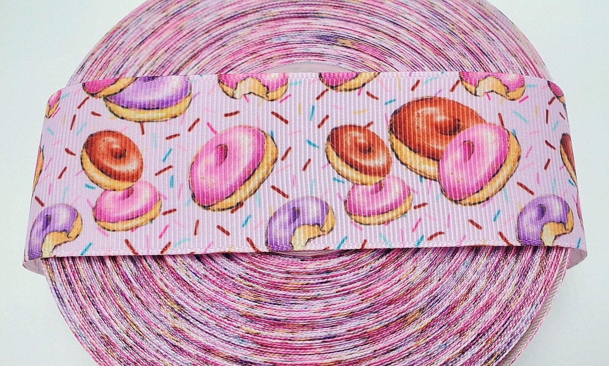 Donut ribbon Wide donut ribbon Donut grosgrain ribbon Big | Etsy