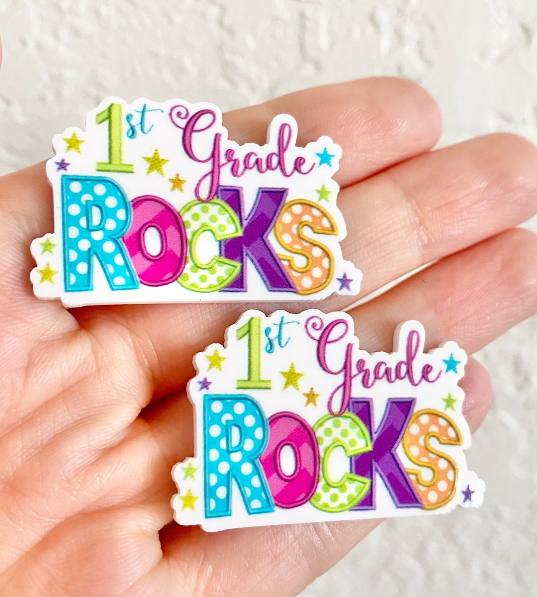 1st Grade Rocks, Flatbacks, Back to School Resin, School Flat Backs ...