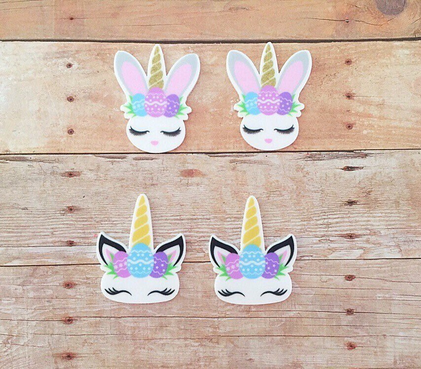 Easter Bunny Unicorn Easter Unicorn Unicorn Flat Backs - Etsy