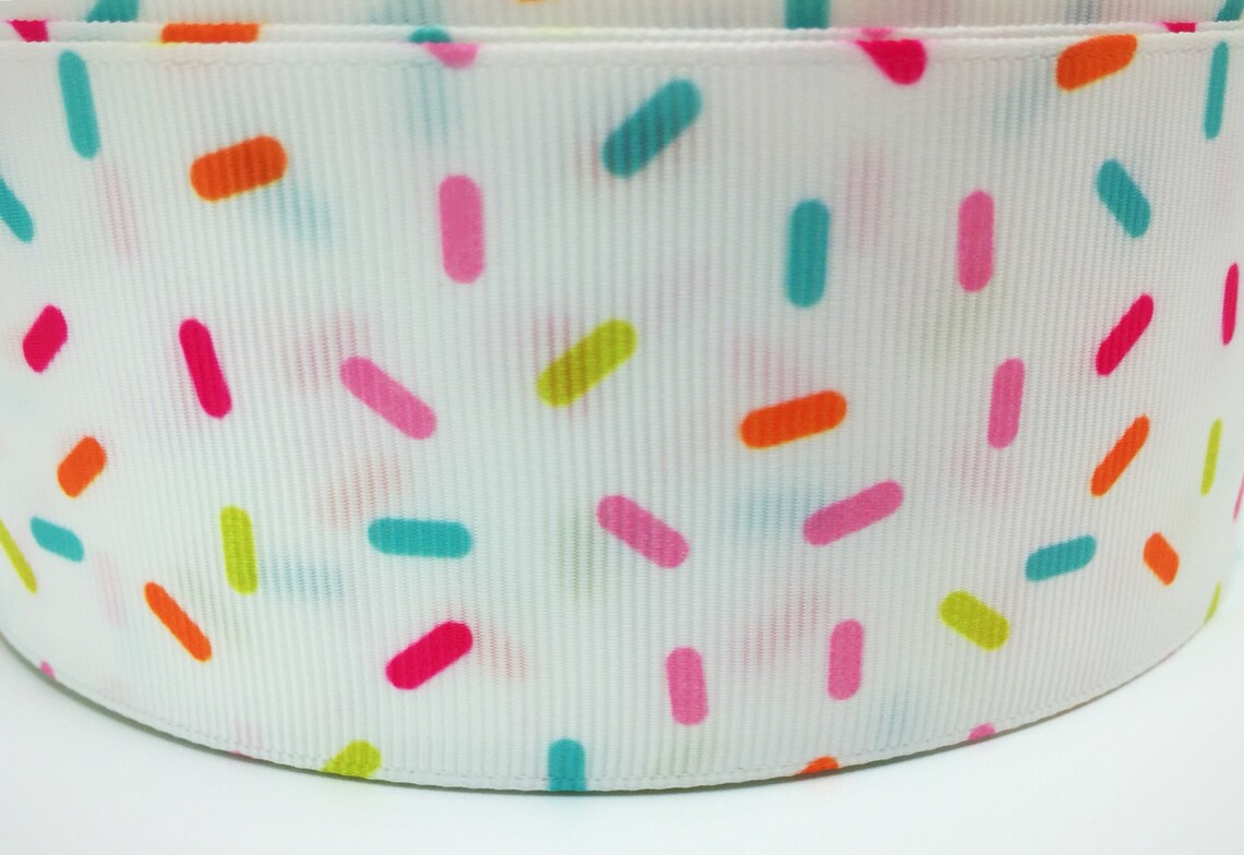 Sprinkles Ribbon Grosgrain Ribbon Cookie Sprinkles Cupcake - Etsy