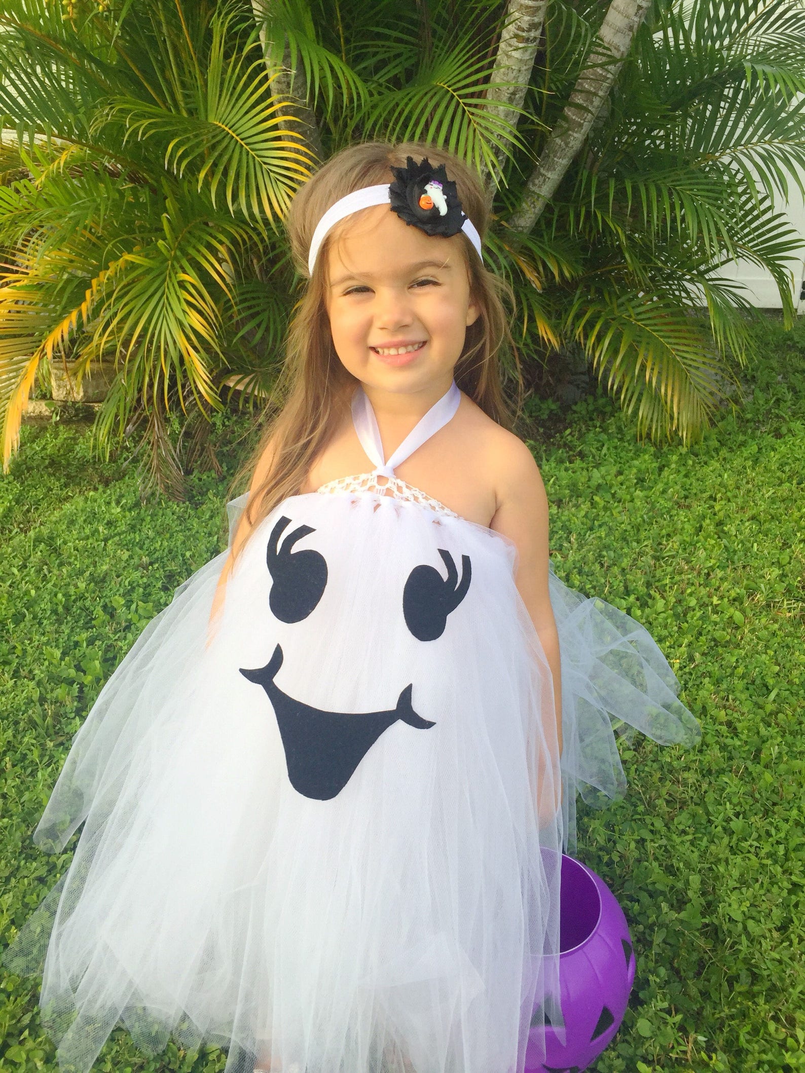 Handmade Ghost Tutu Costume Dress, Halloween, With Headband - Etsy