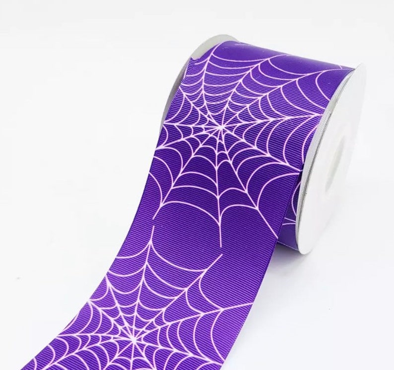 Spider Web Ribbon Halloween Ribbon Wide Grosgrain Ribbon - Etsy