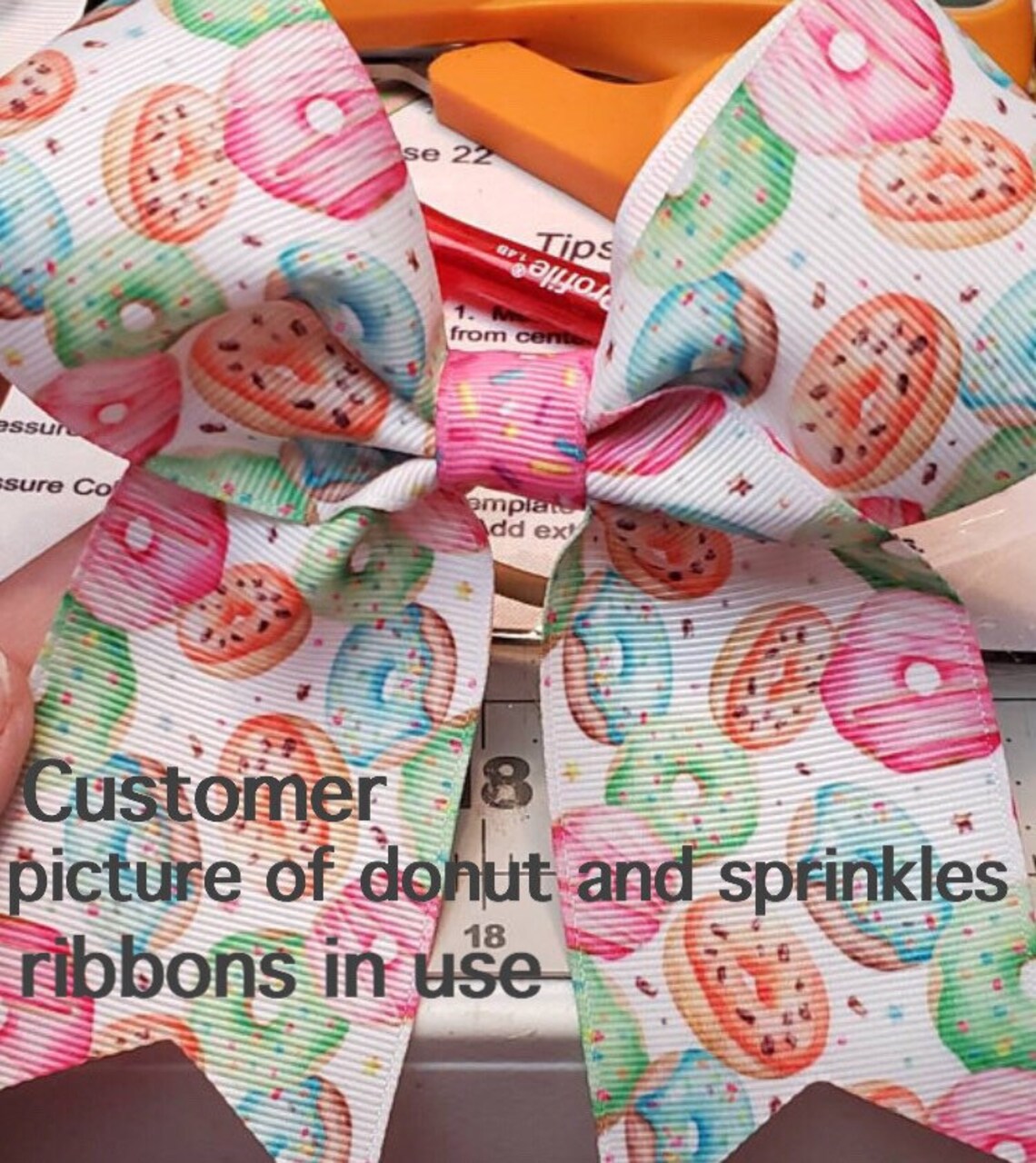 Donut Ribbon Wide Donut Ribbon Donut Grosgrain Ribbon Big - Etsy