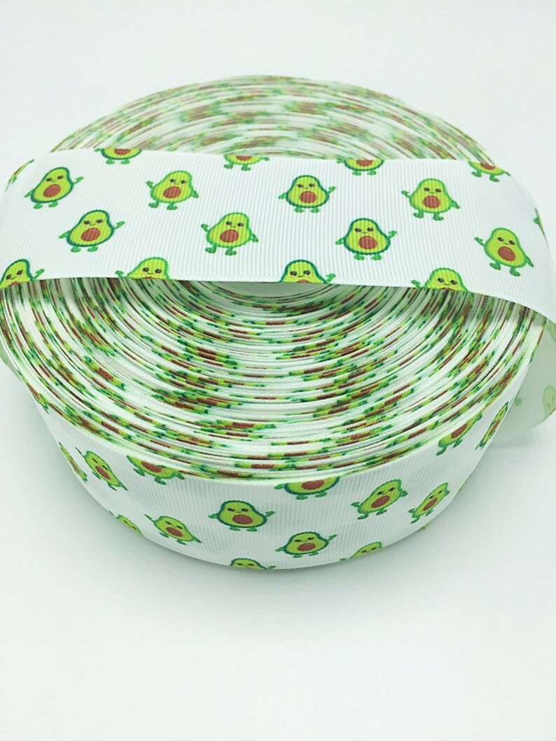 Avocado Ribbon Avocado Print Ribbon 2 Inch Avocado Ribbon | Etsy