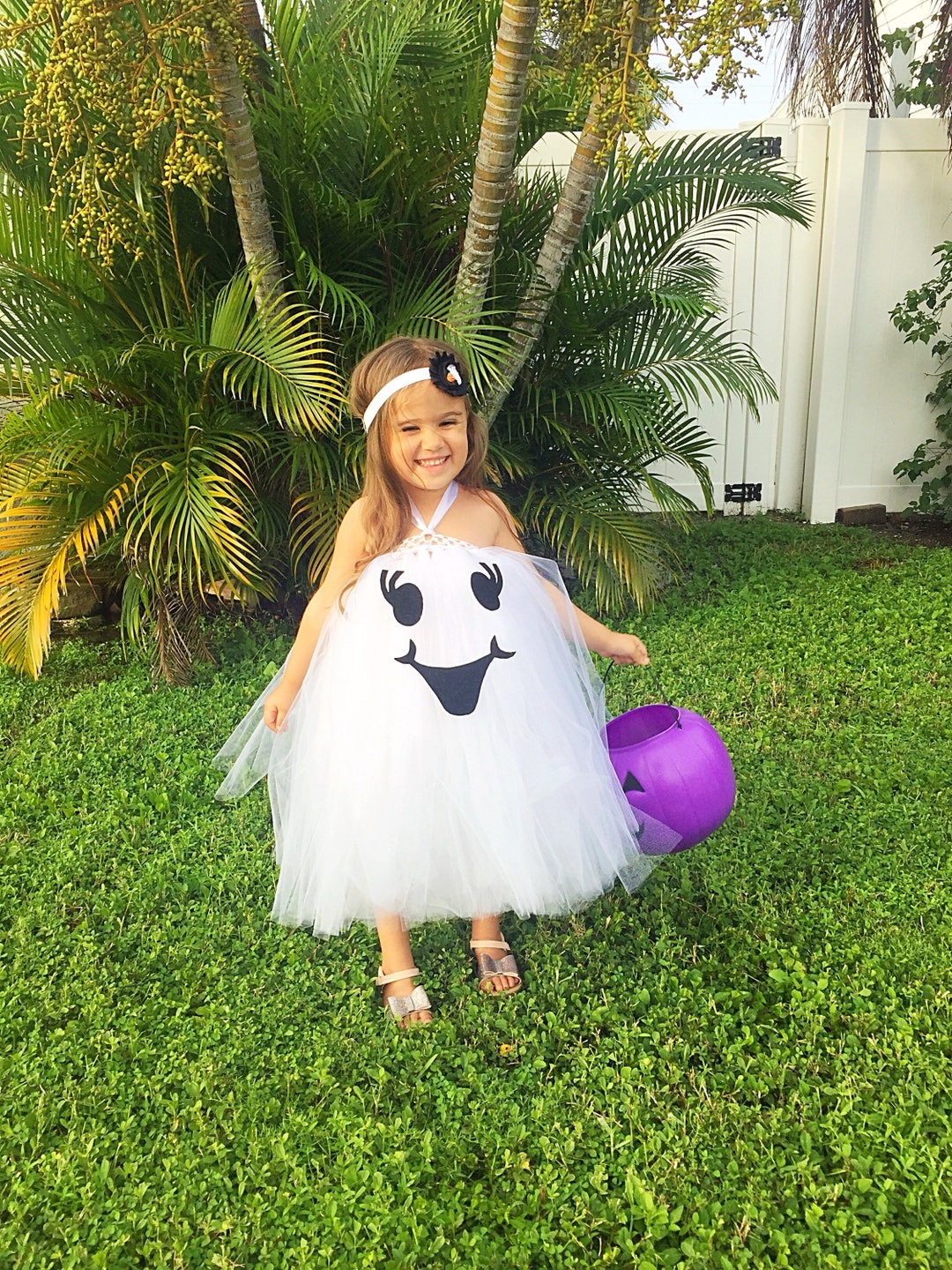 Handmade Ghost Tutu Costume Dress, Halloween, With Headband - Etsy