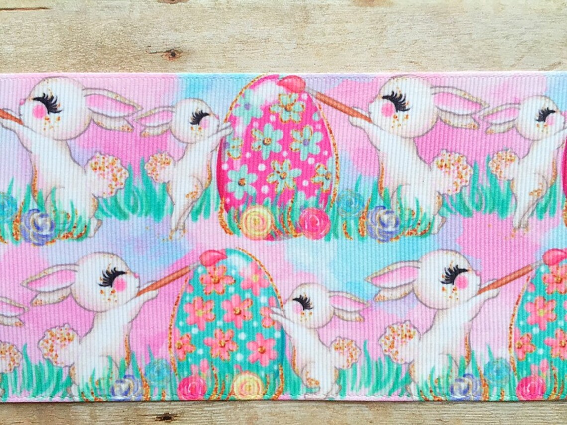 Easter Ribbon Easter Bunny Ribbon 3 Inch Grosgrain Ribbon - Etsy