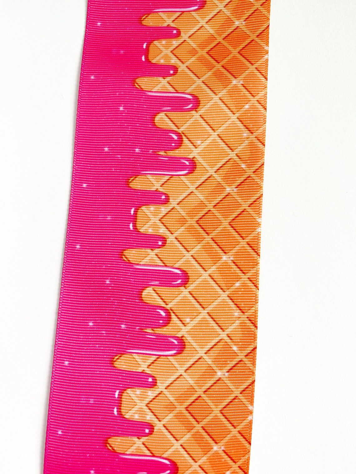 Waffle Cone Ribbon Ice Cream Cone Ribbon Grosgrain Ribbon - Etsy