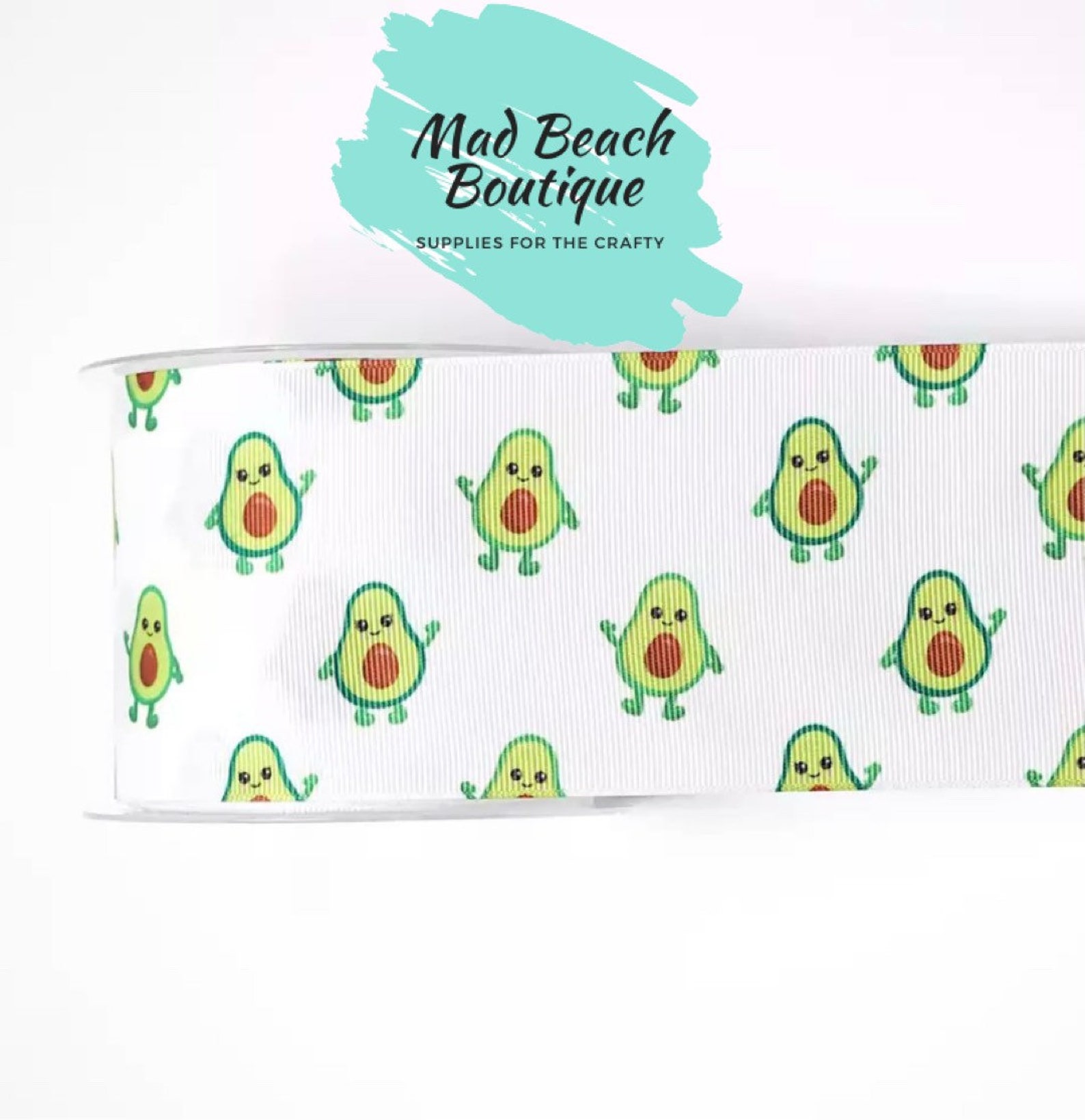 Avocado Ribbon Avocado Print Ribbon 2 Inch Avocado Ribbon | Etsy