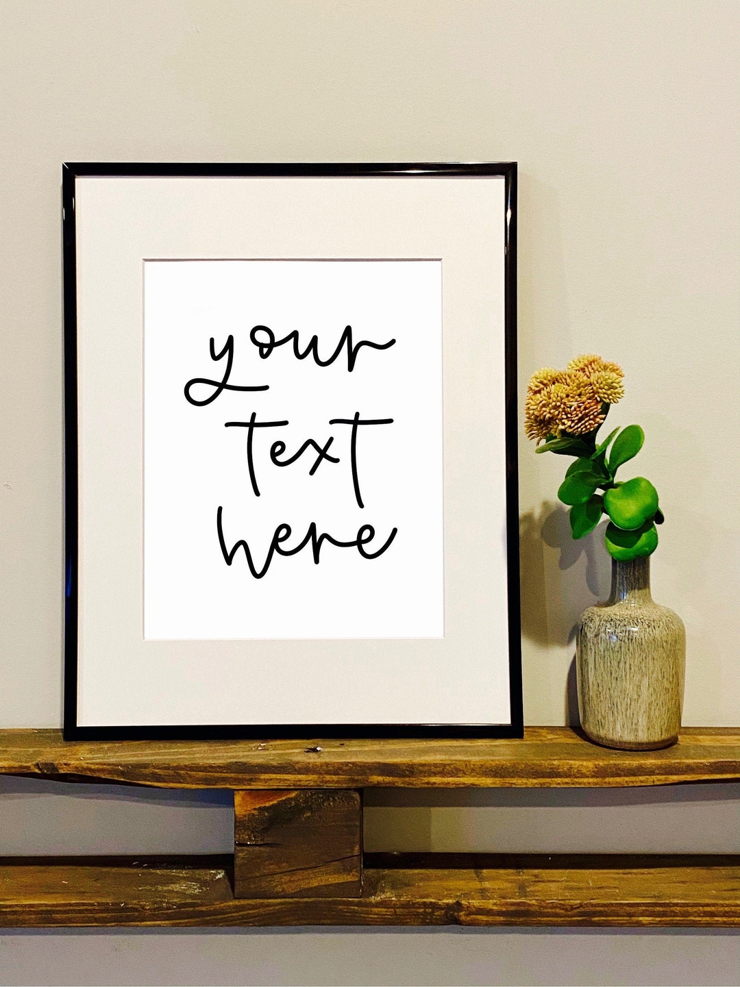 Custom Hand-lettered Print | Simple Black & White Print | Modern ...