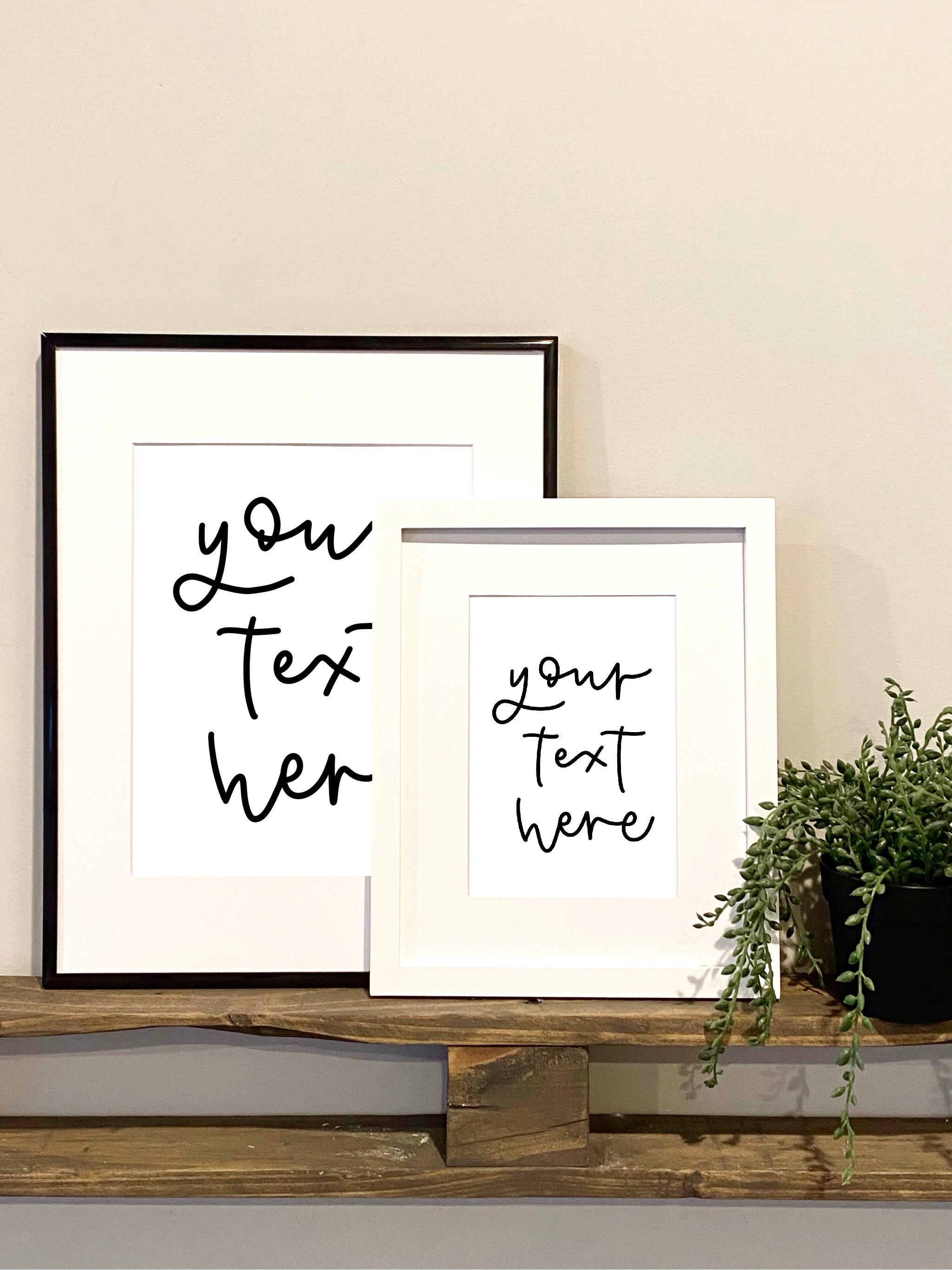 Custom Hand-lettered Print | Simple Black & White Print | Modern ...