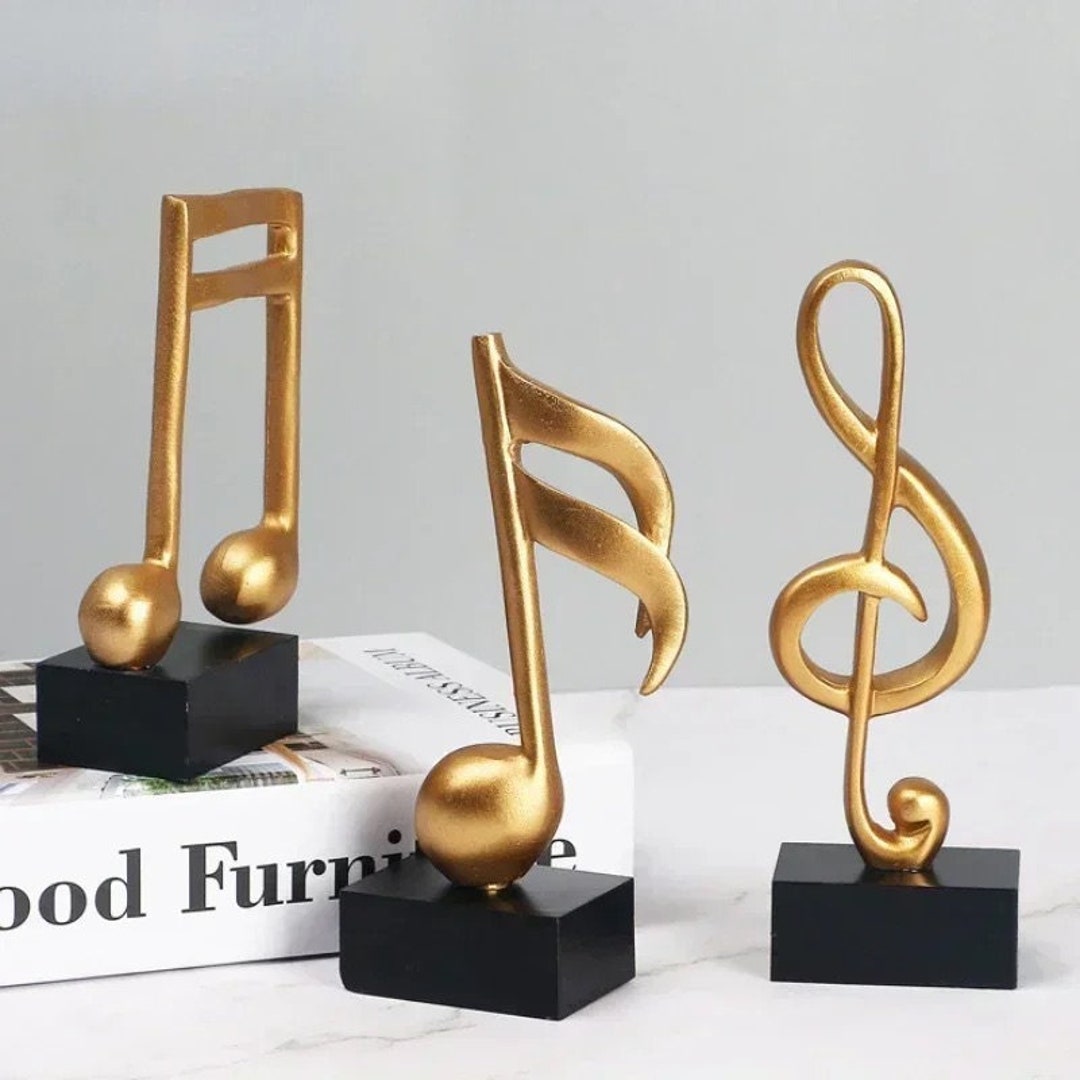 Musical Note Decorative Display Statues Music Room & Living Room Decor ...