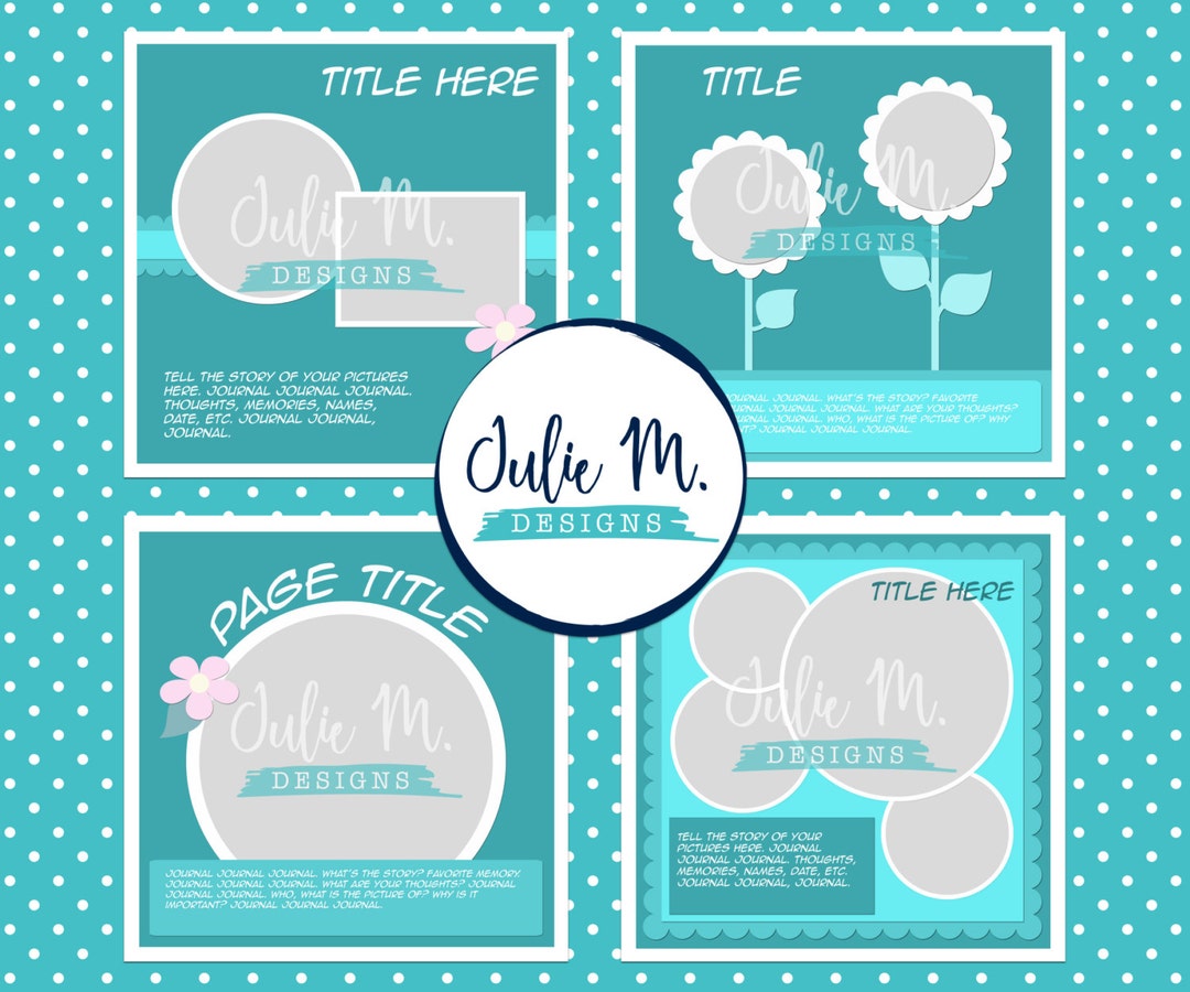 4 Digital Layered Template Bundle - Etsy