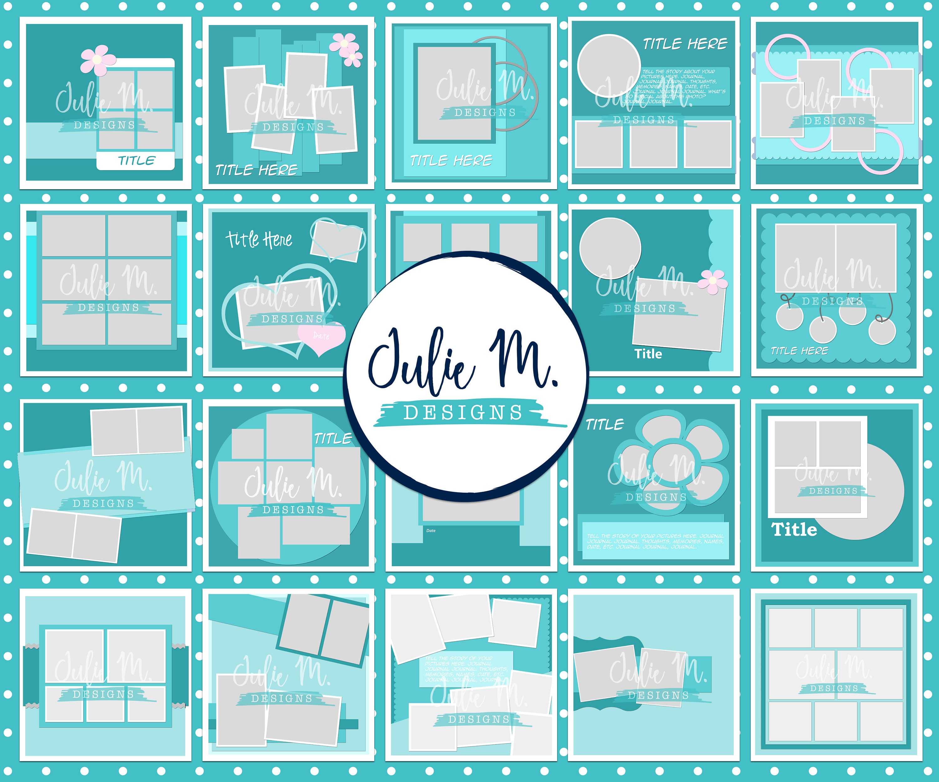 Big Template Pack #2 - 20 Layouts! - Etsy