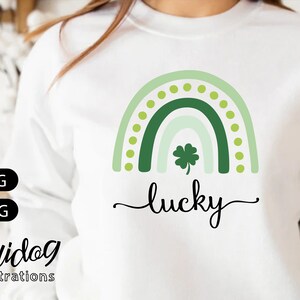 Lucky Rainbow Svg, Boho Rainbow Svg Png Download, St Patrick Day ...