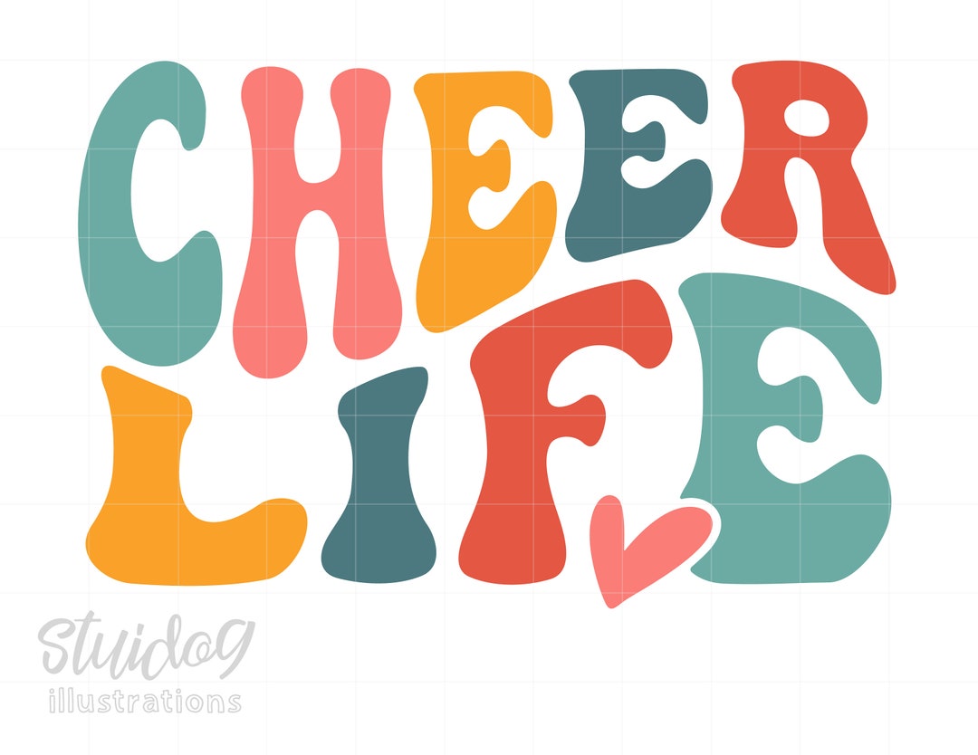 Cheer Life Svg, Wavy Cheer Life Shirt Svg, Cheerleading Svg Png ...