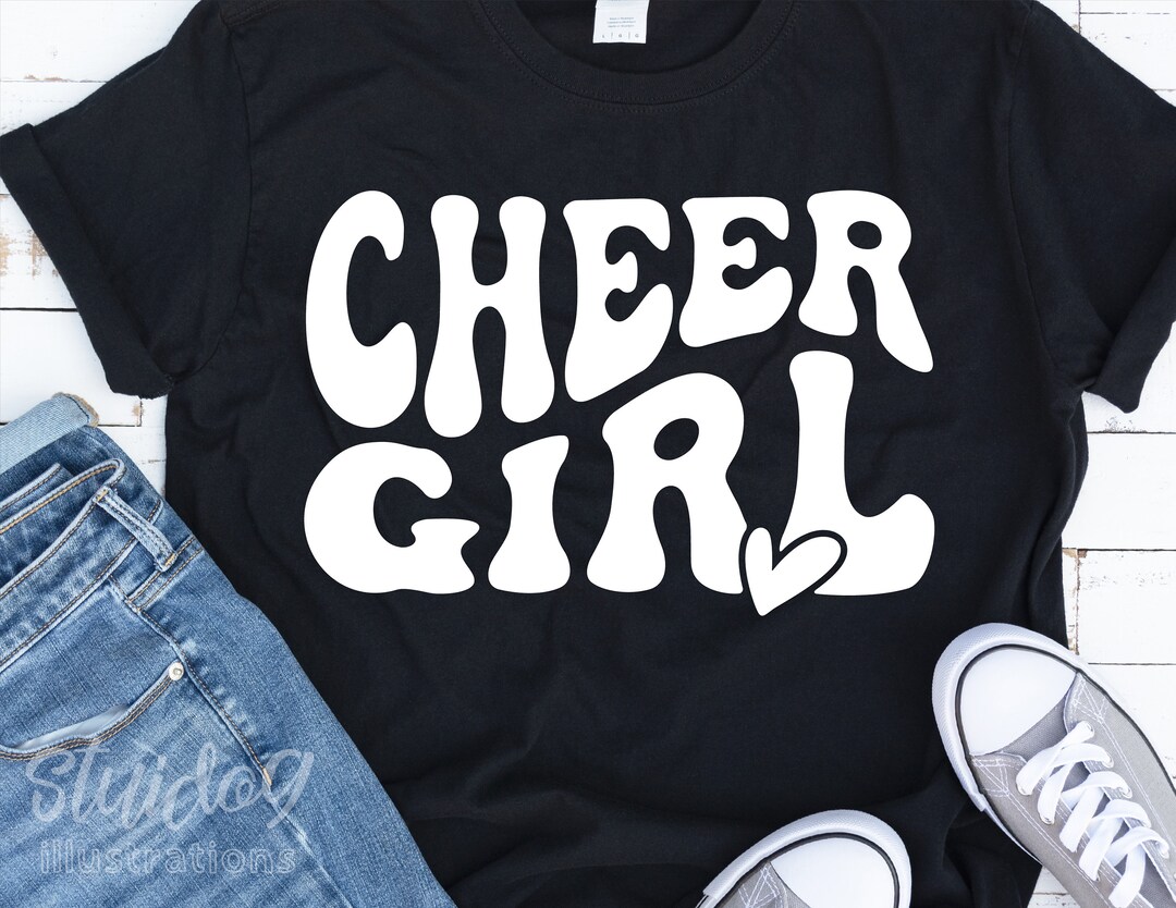 Cheer Girl Svg Wavy Cheer Girl Shirt Svg Cheerleading Svg Png Download ...