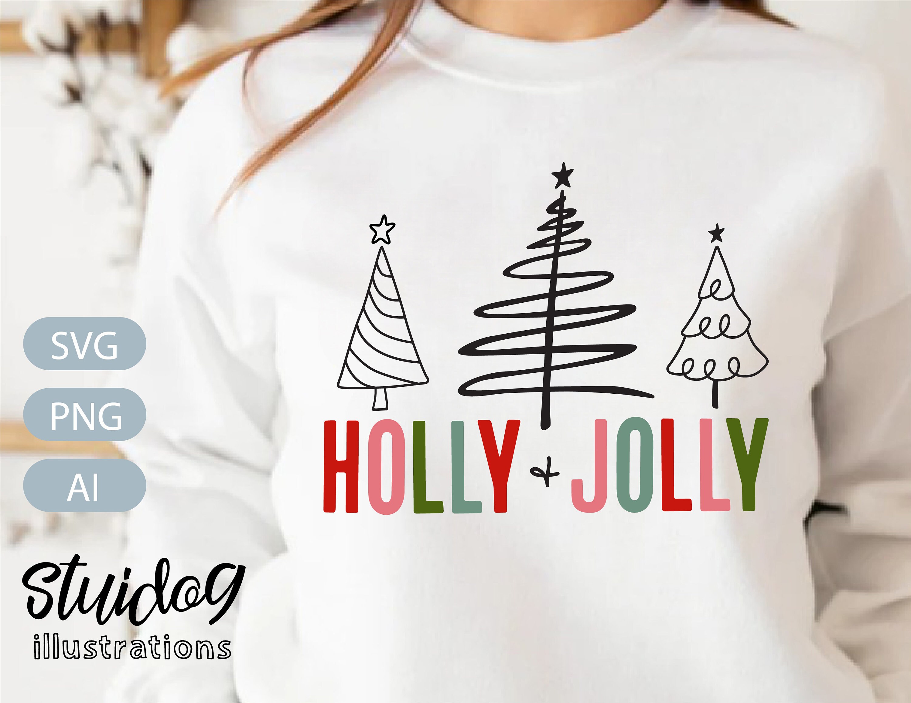 Holly Jolly Svg Download Christmas Svg Png Instant Download - Etsy