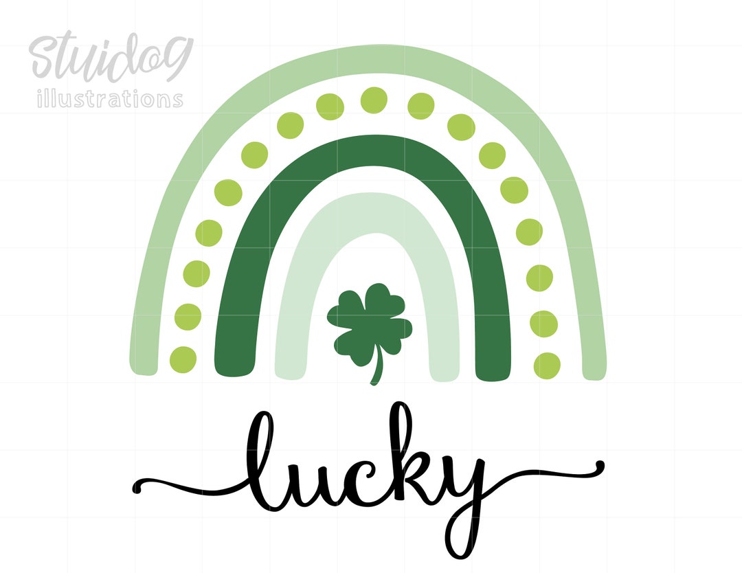 Lucky Rainbow Svg, Boho Rainbow Svg Png Download, St Patrick Day ...