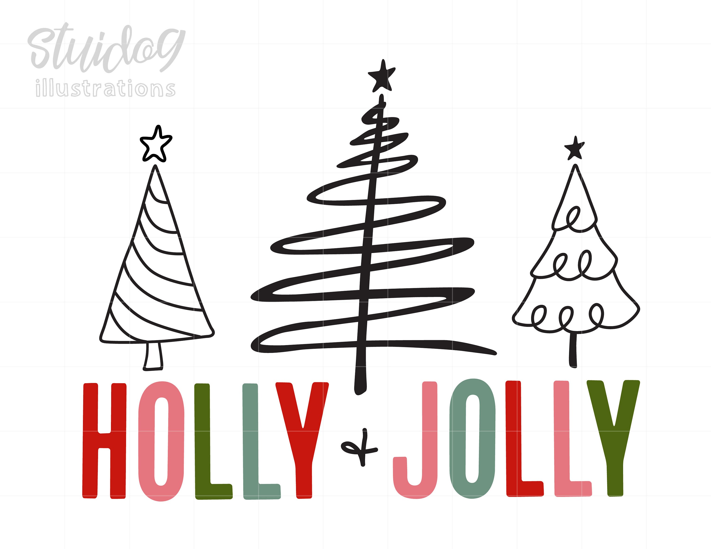 Holly Jolly Svg Download Christmas Svg Png Instant Download - Etsy