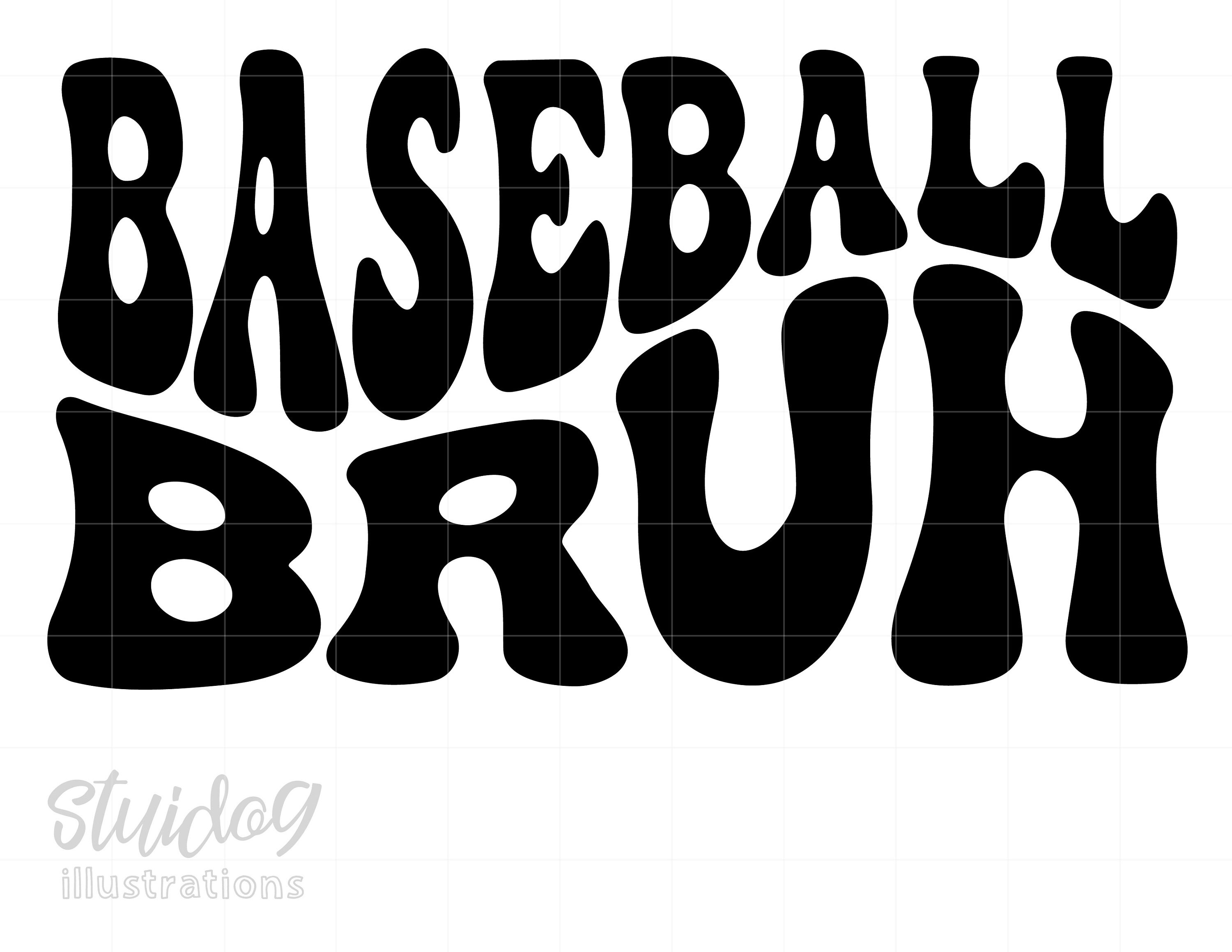 Bruh Text Black White