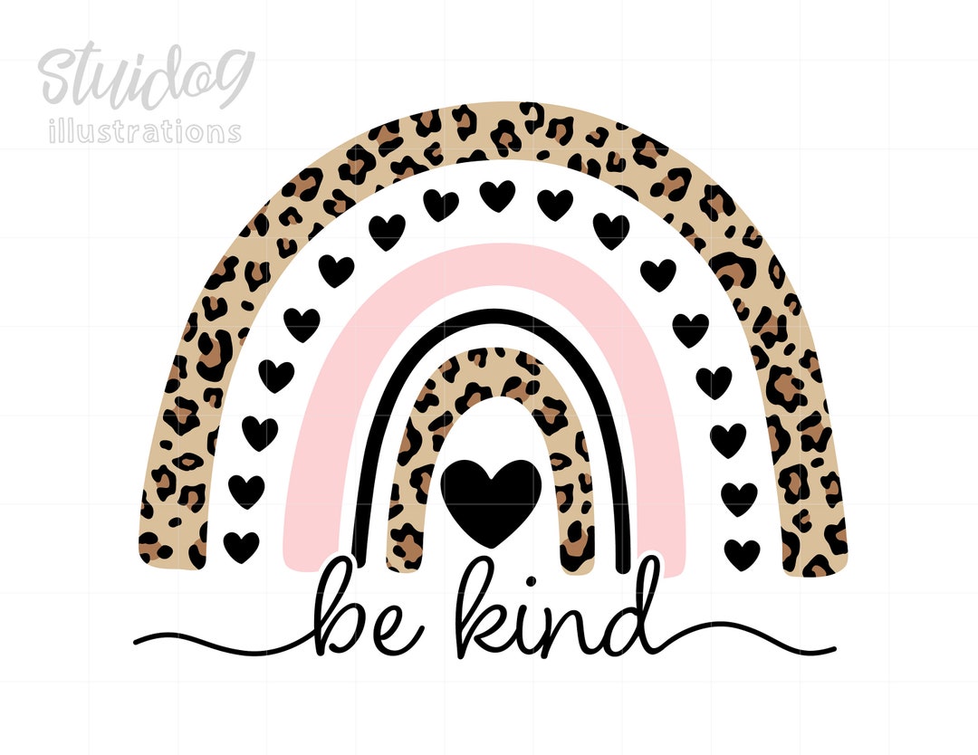 Be Kind Rainbow Svg, Boho Kindness Svg Png Download, Inspirational Svg ...