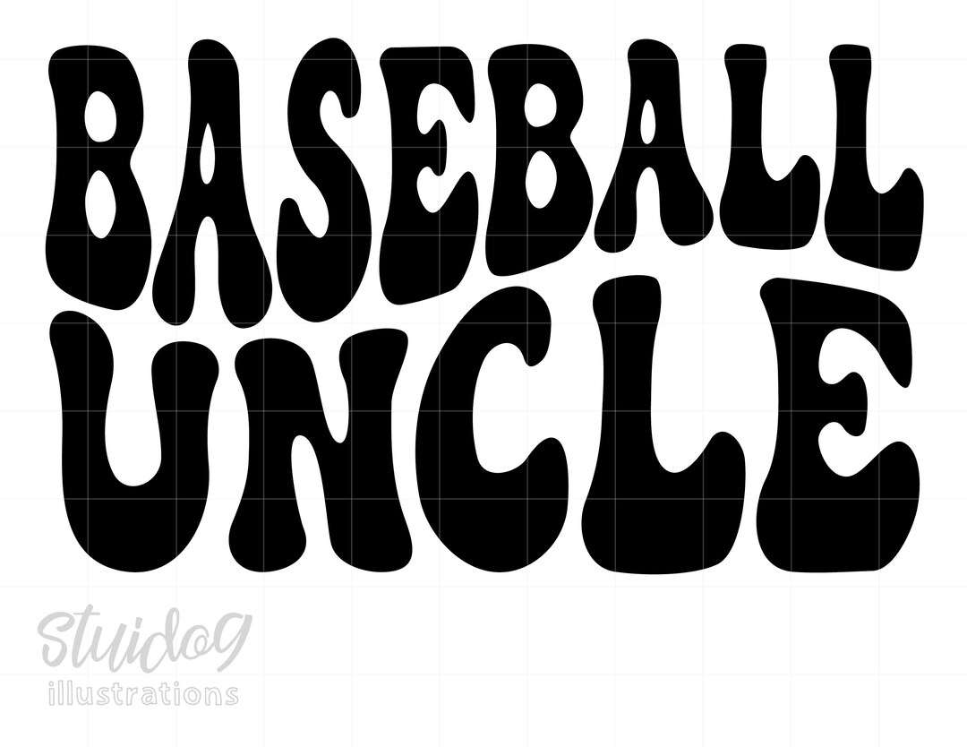 Baseball Uncle Svg, Wavy Text Baseball Uncle Shirt Svg, Baseball Svg ...